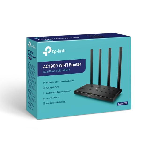 TP-Link Archer C80 AC1900 Dual-Band Wi-Fi Router | Studio - Millennium